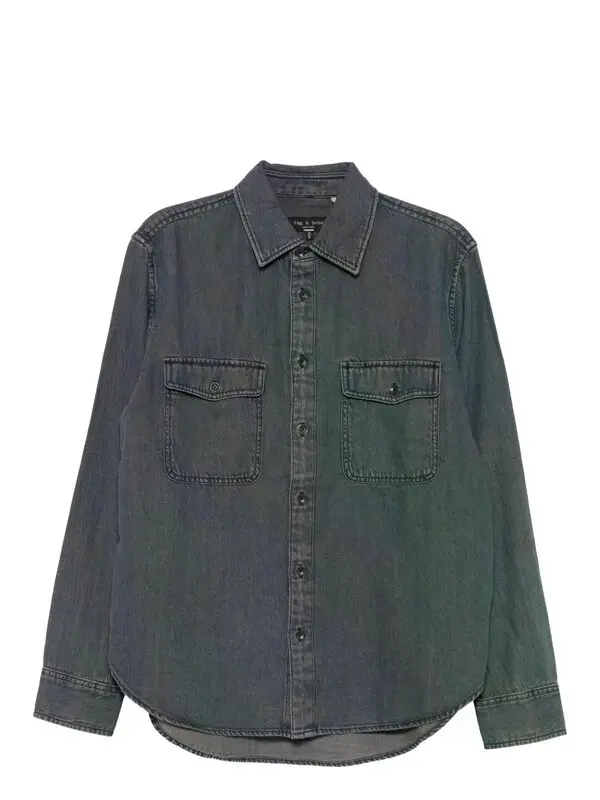 Rag & Bone Button-up Denim Shirt - Blue