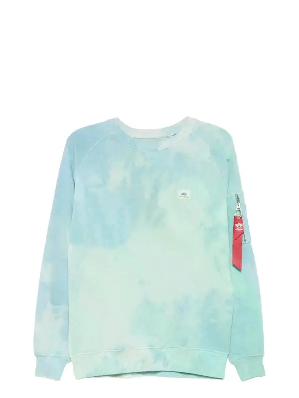 Alpha Industries Logo-appliqué Dyed Sweatshirt - Blue