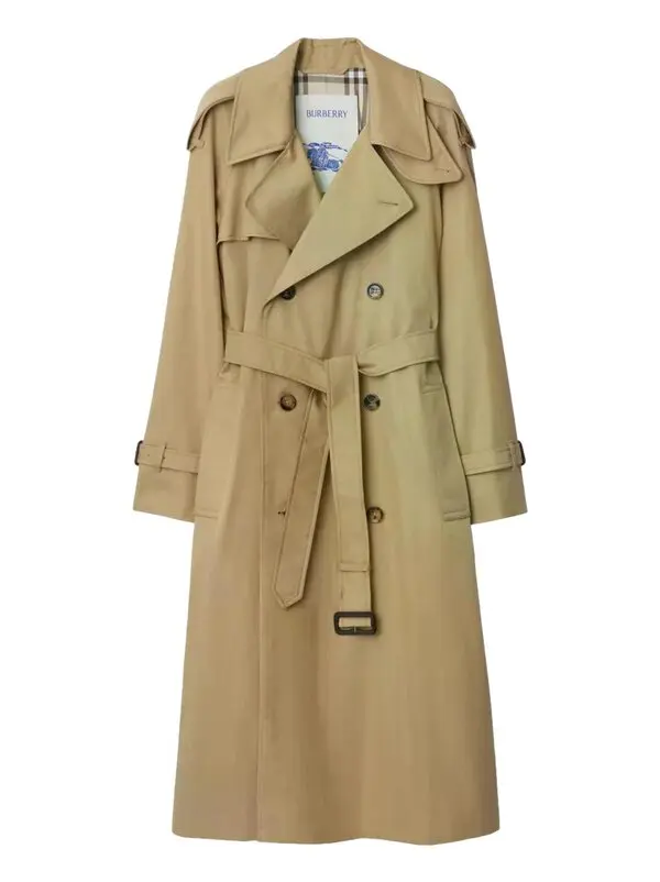 Burberry Raglan-sleeve Belted Trench Coat - Brown