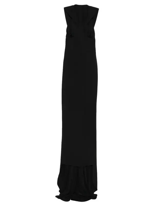 VESTIAIRE D'UN OISEAU LIBRE Hooded Draped Gown - Black
