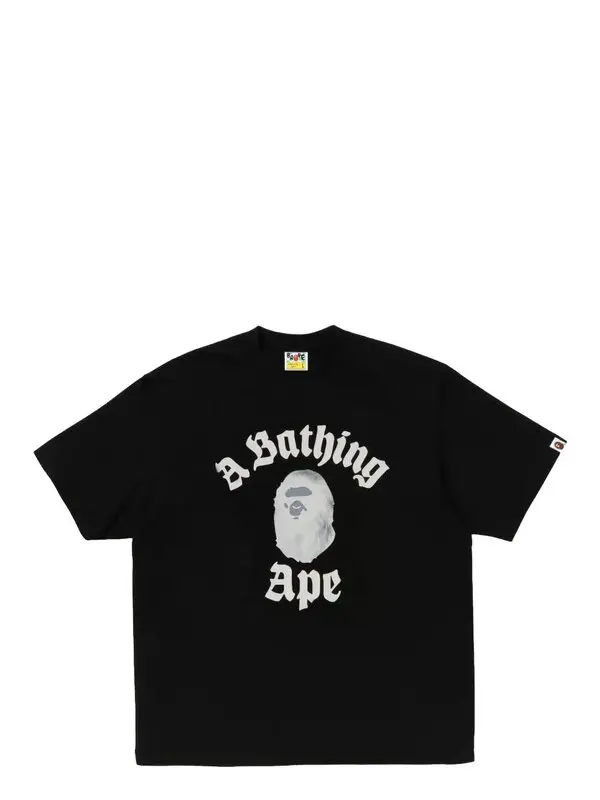 A BATHING APE Ape-head College-style T-shirt - Black