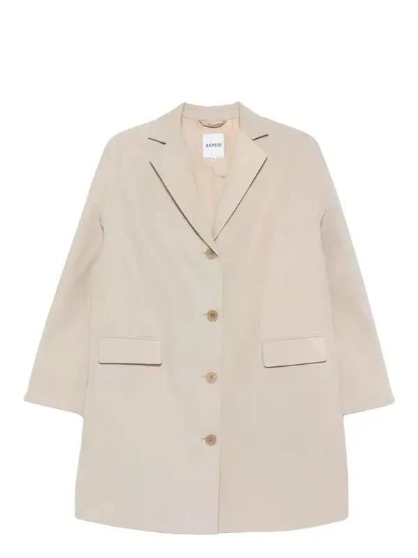Aspesi Button-fastening Coat - Neutrals
