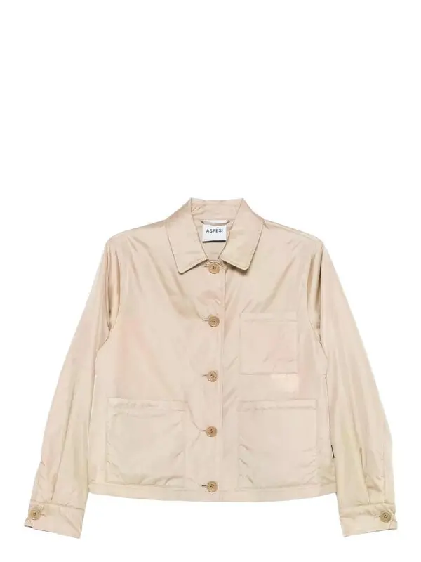 Aspesi Buttoned Patch-pocket Jacket - Neutrals