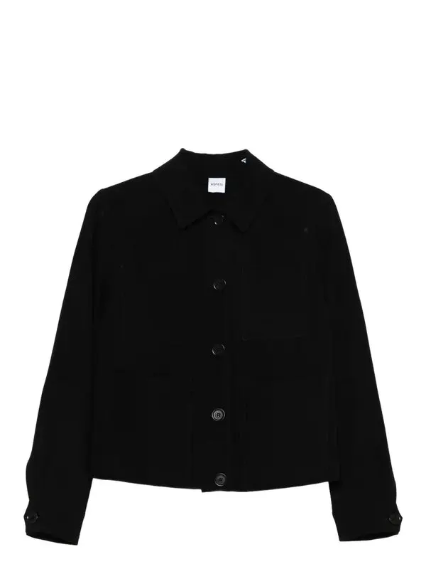 Aspesi Button-fastening Pocket Jacket - Black