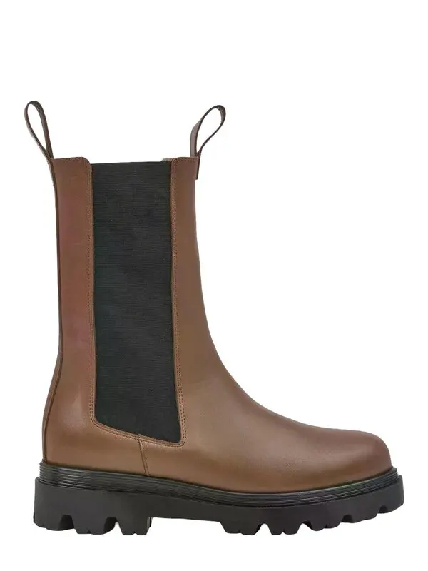 FLATTERED Leather Chelsea Boots - Brown