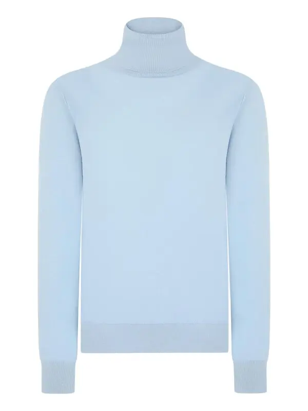 Dolce & Gabbana Cashmere And Silk Turtleneck Sweater - Azure
