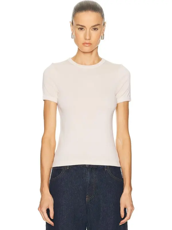 Enza Costa Supima Cotton Classic Tee - Alabaster