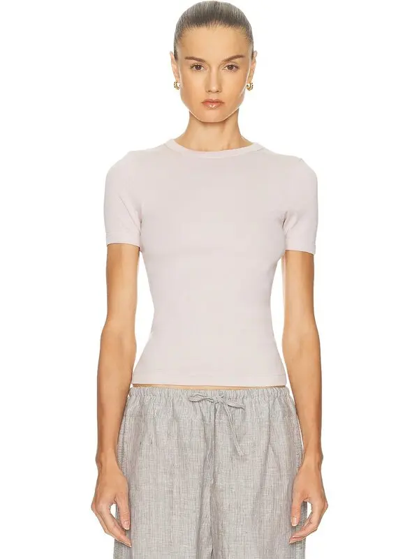 Enza Costa Supima Cotton Classic Tee - Parchment