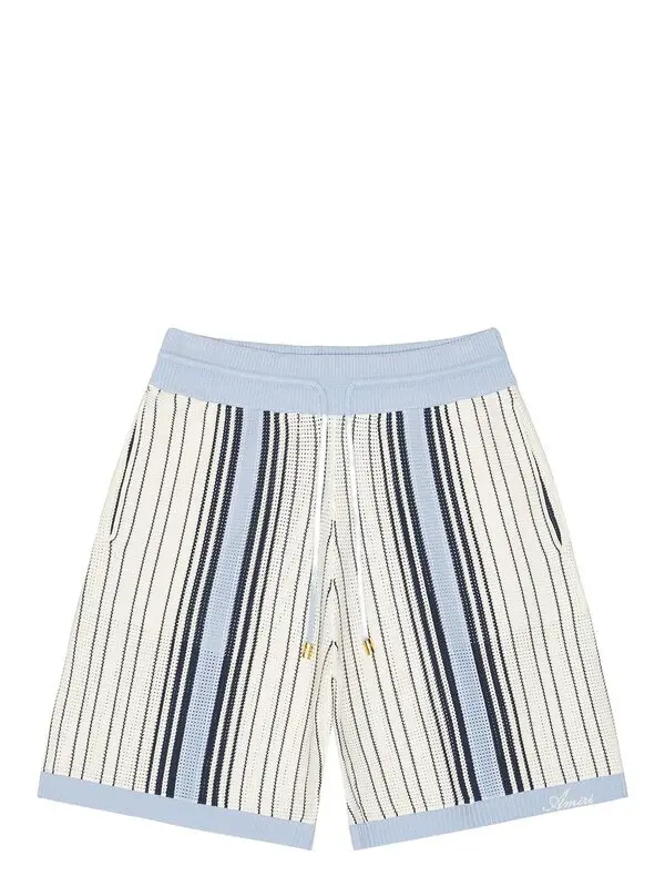 Amiri Script Stripe Short - Ashley Blue