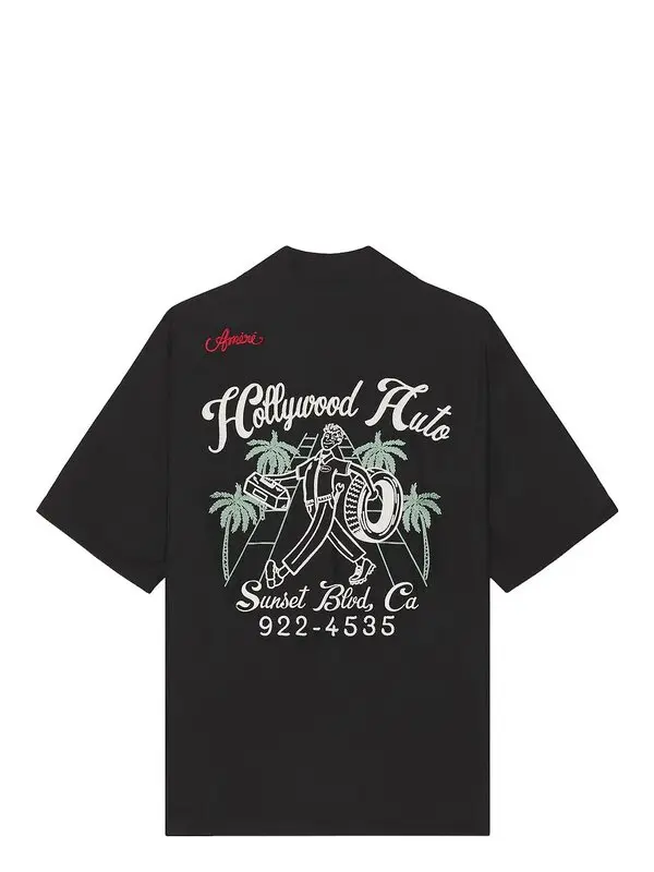 Amiri Hollywood Auto Bowling Shirt - Black