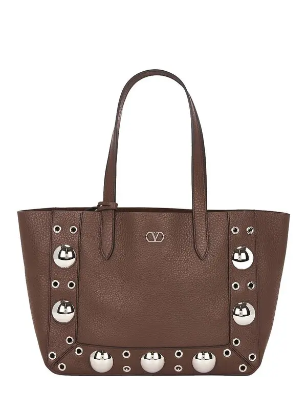 Valentino Garavani Nellcote Medium Tote Bag - Teak Brown