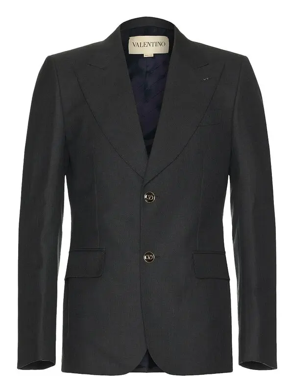 Valentino Garavani Twill Jacket - Grigio Anthracite