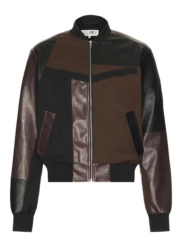 MAISON MARGIELA Sportsjacket - Brown  Black  & Burgundy