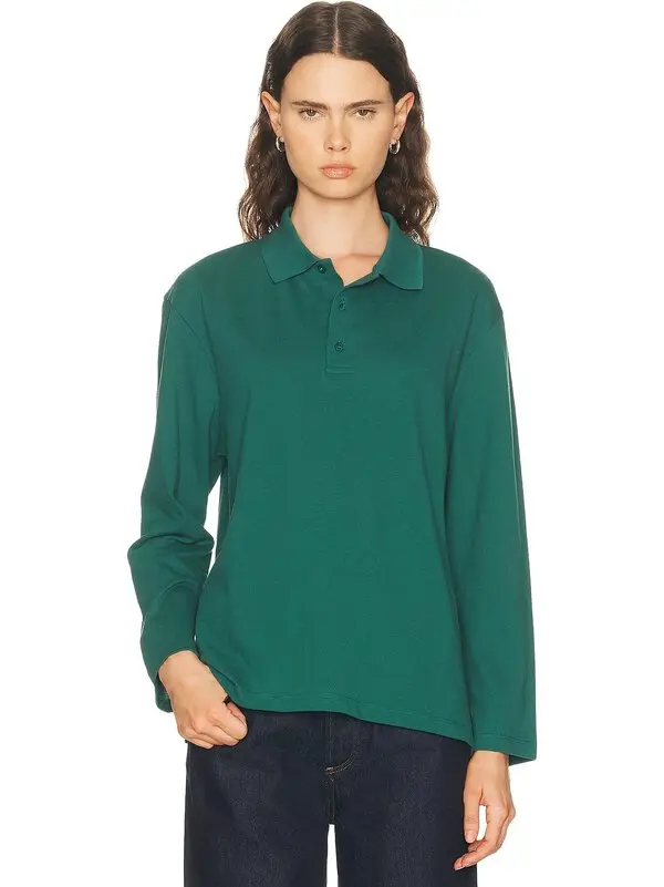 FLORE FLORE Diana Polo Top - Evergreen