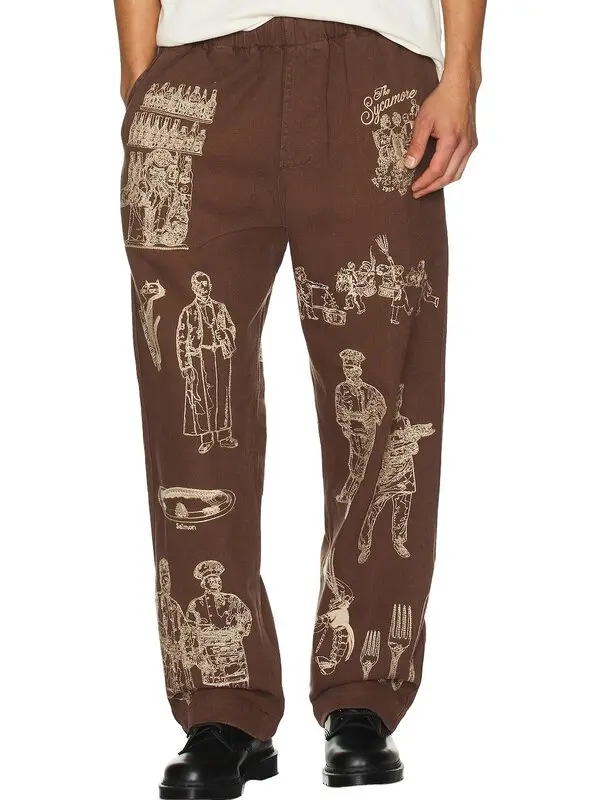 SAMUEL ZELIG Restaurant Pant - Brown