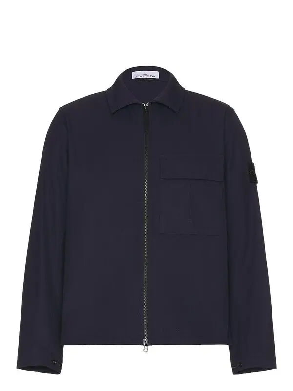 Stone Island Overshirt In Navy - Ink