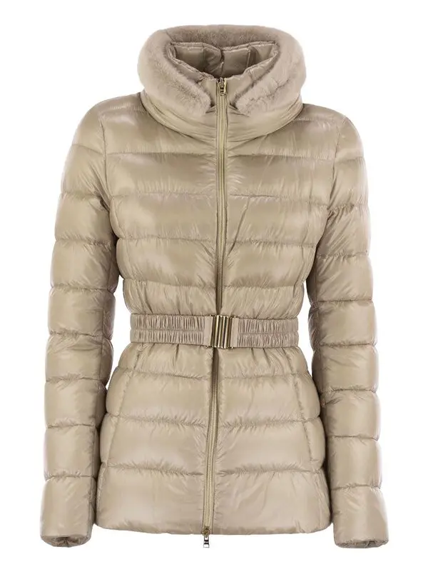 Herno Claudia Ultralight Nylon Down Jacket - Beige