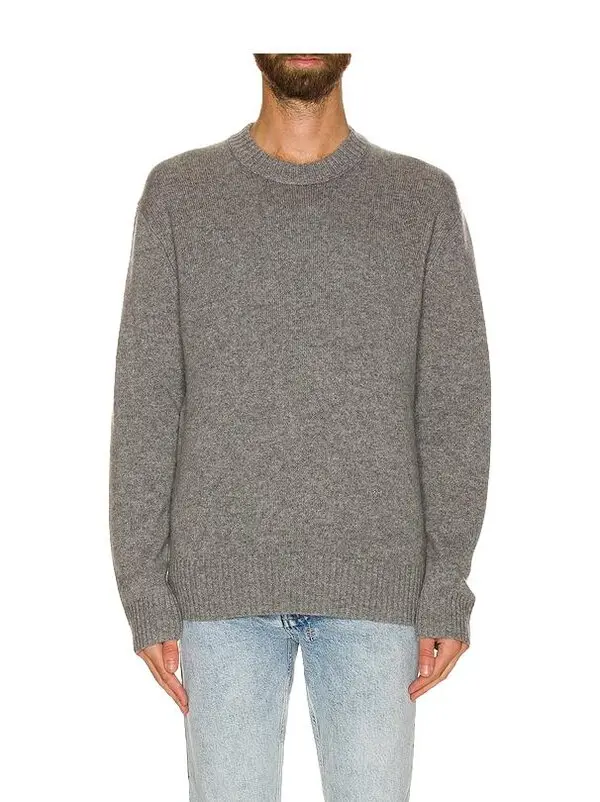 FRAME Crew Neck Cashmere Sweater - Grey