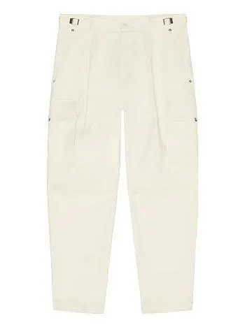 Moncler Twill Cargo Trousers - Cream