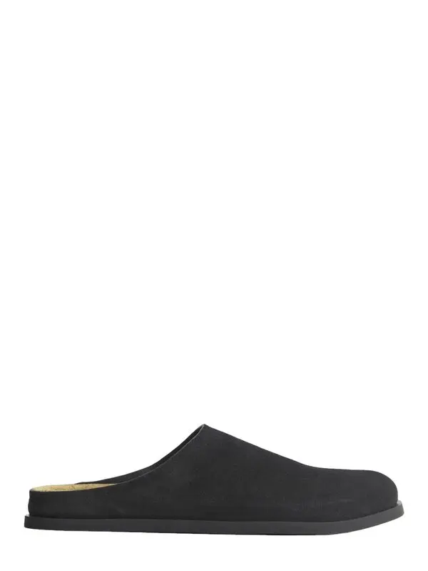 Everlane Suede Clog - Black Suede
