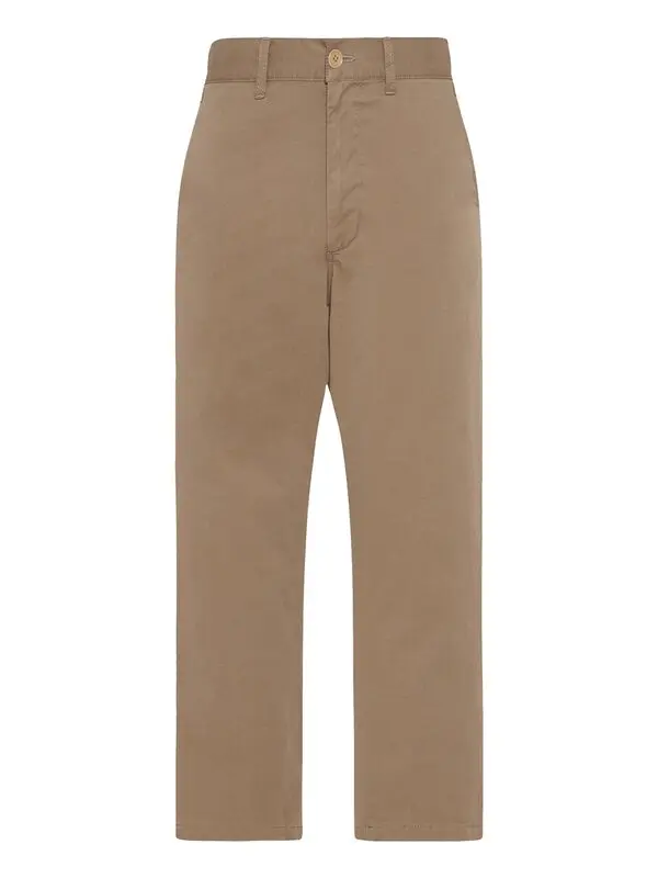 THE ROW Zack Cotton-cashmere Trousers - Beige
