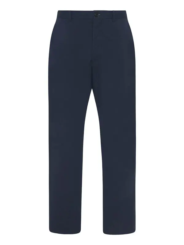 THE ROW Cotton Lerio Trousers - Navy
