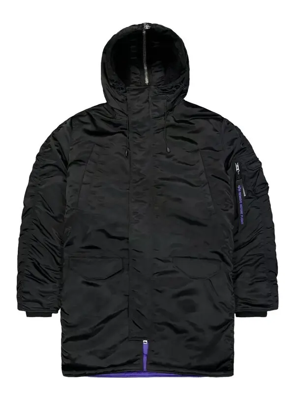 Alpha Industries Padded Hooded Coat - Black