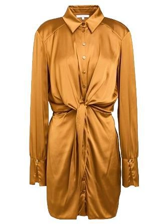 Patrizia Pepe Mini Shirt Dress - Tan