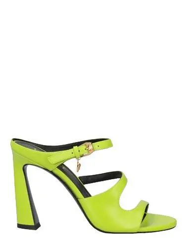 Versace Sandals In Leather - Green