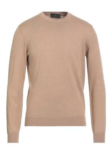 LIU •JO MAN Crewneck Cotton-cashmere Sweater - Beige