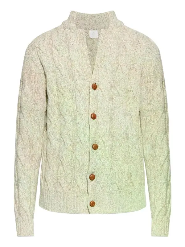 Eleventy Cable-knit Button Cardigan - Neutrals