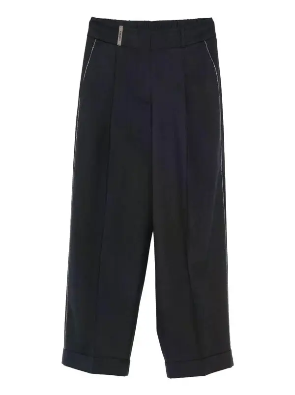 Peserico Side-stripe Trousers - Blue