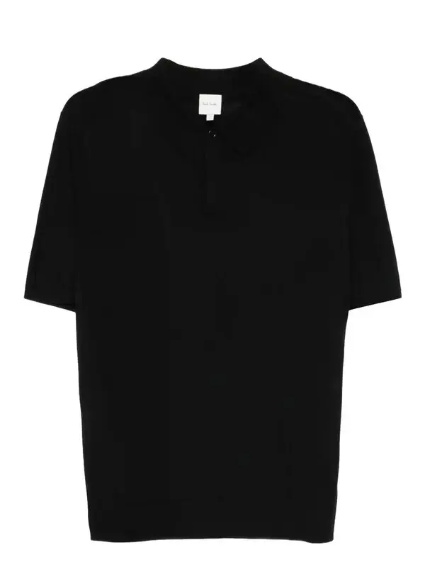 Paul Smith Merino-wool Short-sleeve Polo Shirt - 79 Black