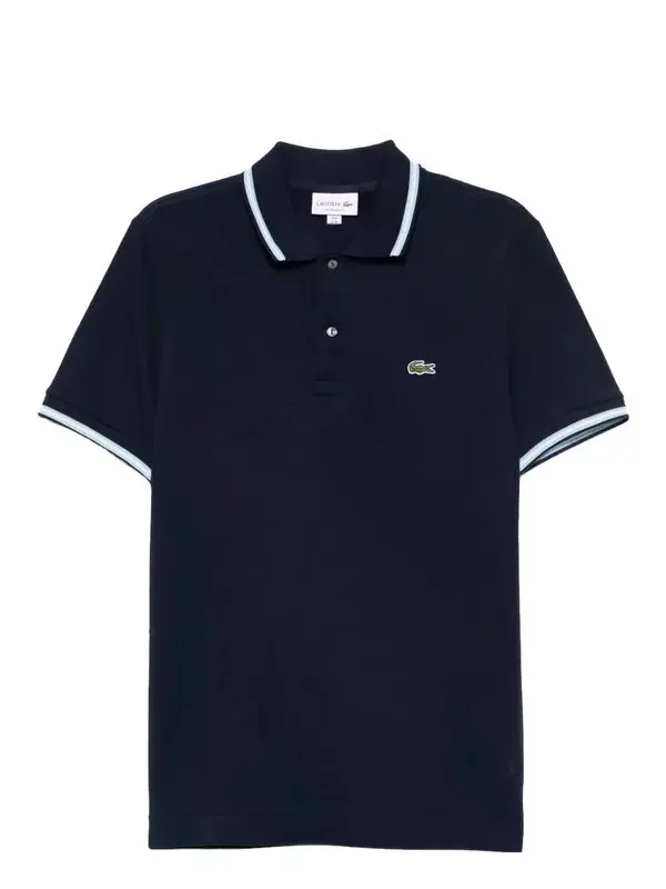 Lacoste Logo-appliqué Cotton Polo Shirt - Blue