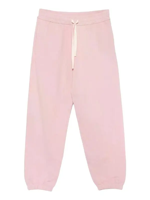 JIL SANDER Drawstring Cotton Track Pants - Pink