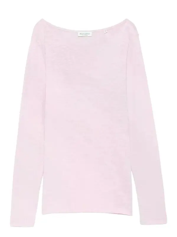 Marc O'polo Long-sleeve Boatneck Top - Pink