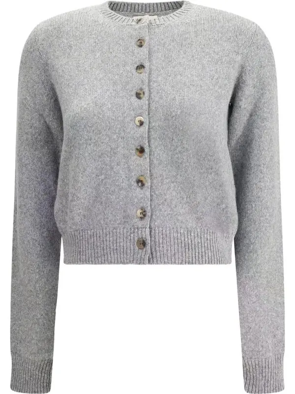 Khaite Everheart Button-front Cashmere Cardigan - Grey
