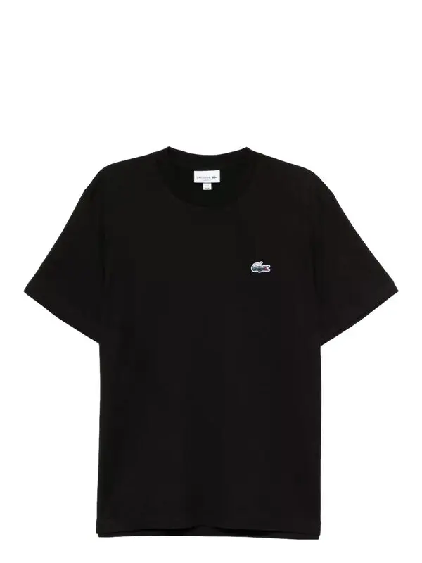 Lacoste Logo-appliqué Cotton T-shirt - Black
