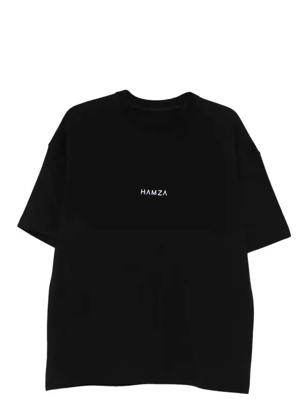 HAMZA Logo-detail T-shirt - Black