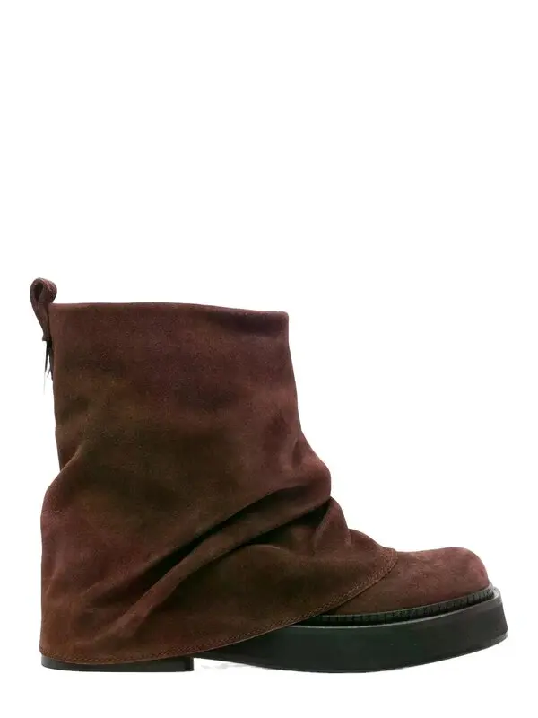 Attico Slouchy Suede Boots - Brown