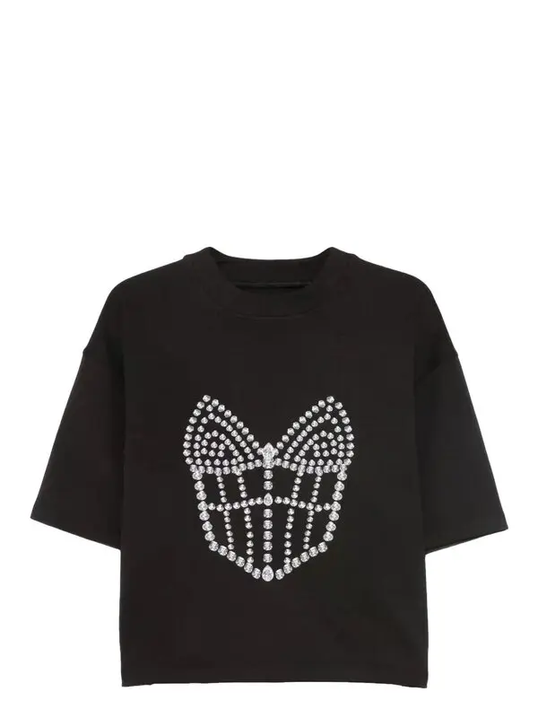 HAMZA Embellished T-shirt - Black