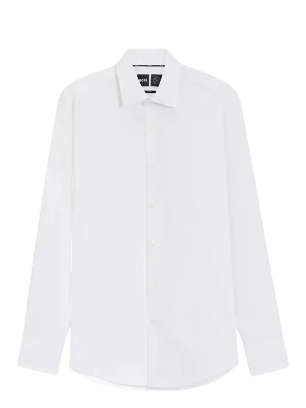 BOSS Long-sleeve Button-down Shirt - White