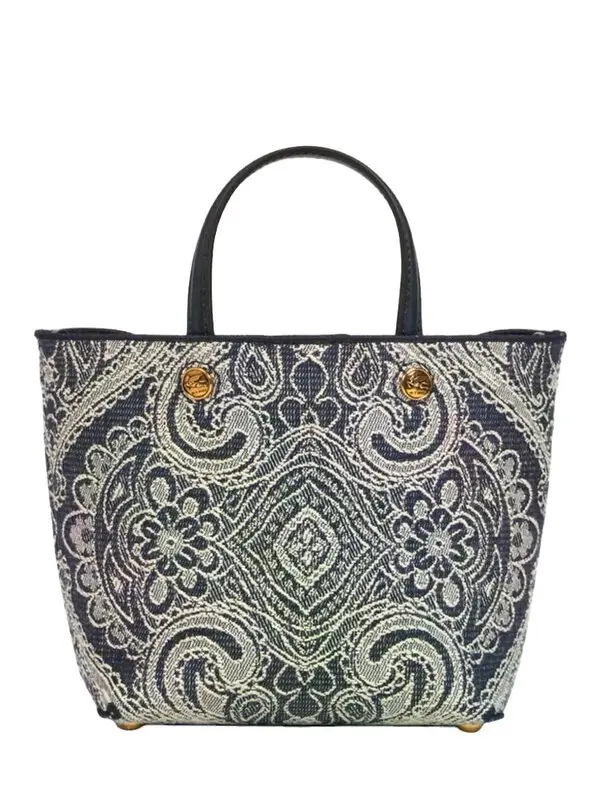 Etro Mini Paisley Jacquard Tote - Grey