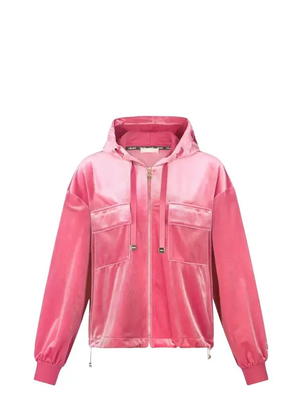 Liu Jo Zip-up Chenille Hoodie - Pink