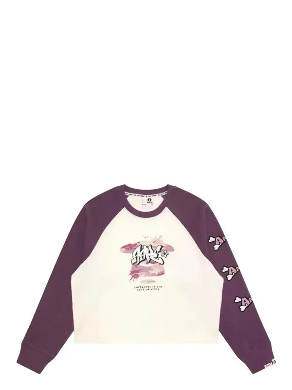 A BATHING APE Graphic-print Raglan-sleeve T-shirt - White