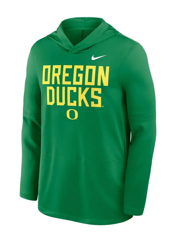 Nike Oregon Sideline Dri-fit College Long-sleeve Hooded Top - Green