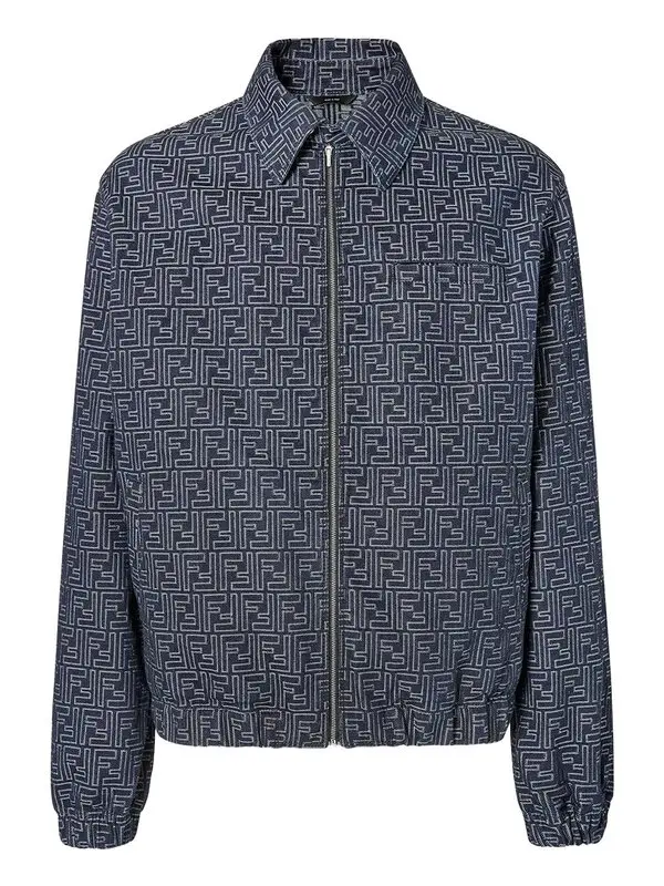 Fendi Ff Canvas Jacket - Blue