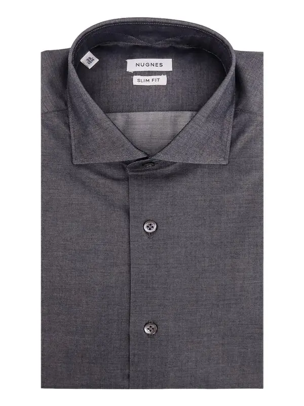 NUGNES 1920 Cotton Shirt - Grey