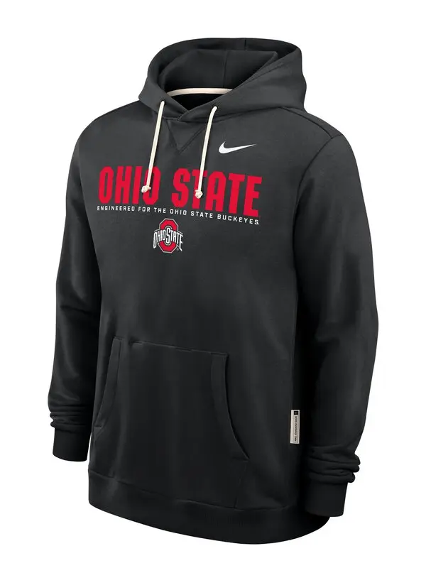 Nike Ohio State Sideline Dri-fit College Pullover Hoodie - Black