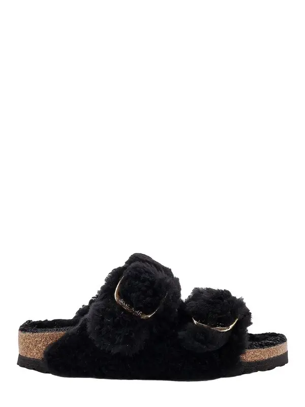BIRKENSTOCK Arizona Big Buckle Teddy Sandals - Black